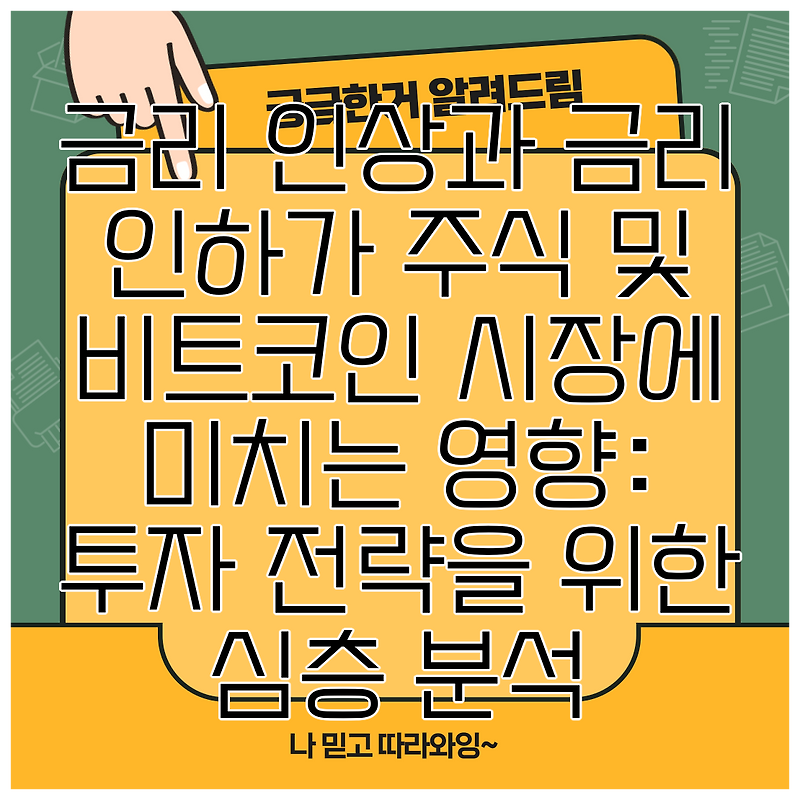 금리 인상과 금리 인하가 주식 및 비트코인 시장에 미치는 영향 투자 전략을 위한 심층 분석