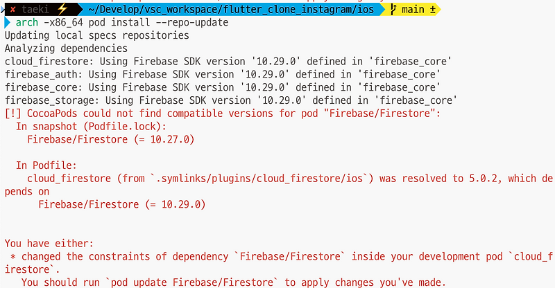 Flutter 플러터 Cocoapods Not Installed Skipping Pod Install Cocoapods