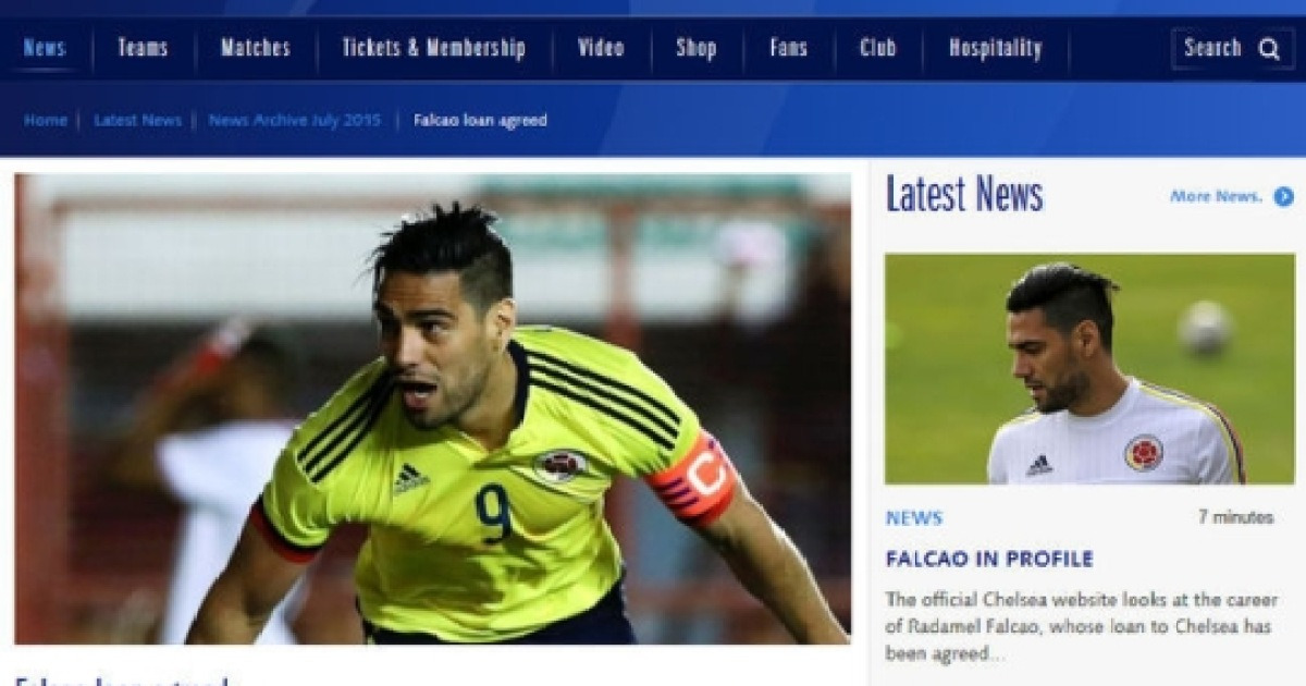 팔카오, 첼시 임대 완료 "EPL 2연패 도울 것"