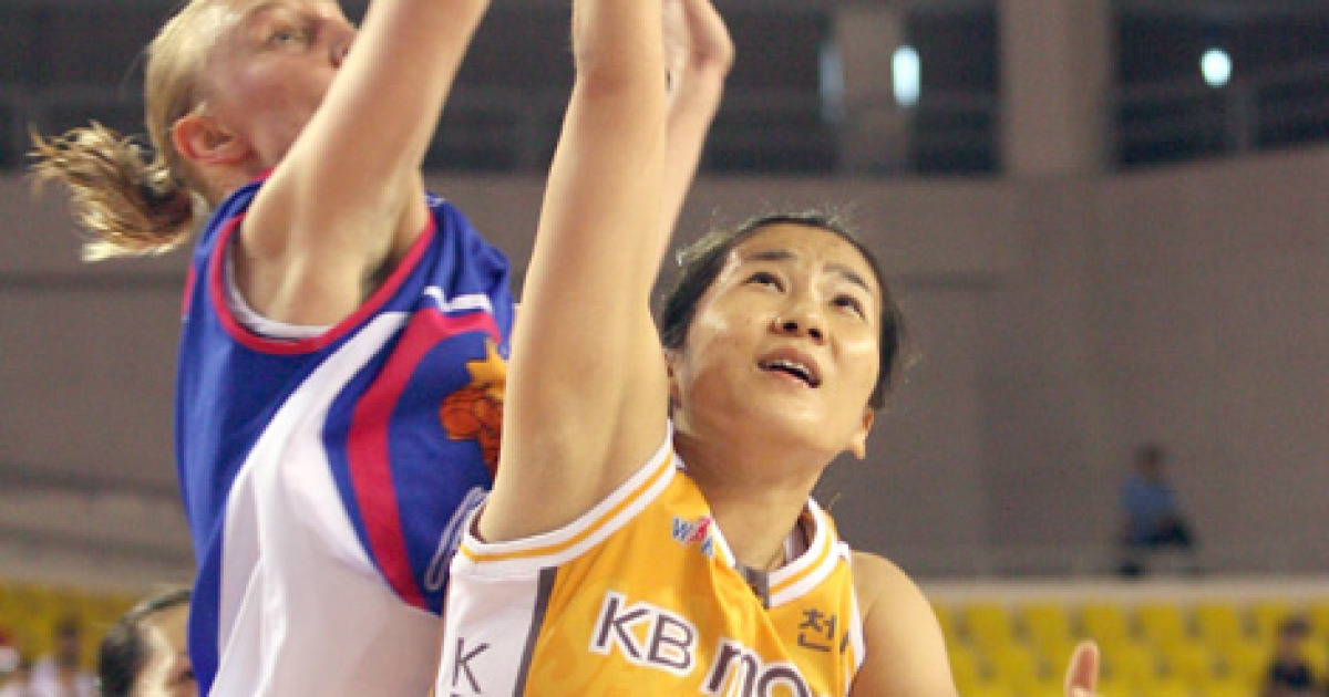 [사진]신정자, '밀지 말고 막아!'