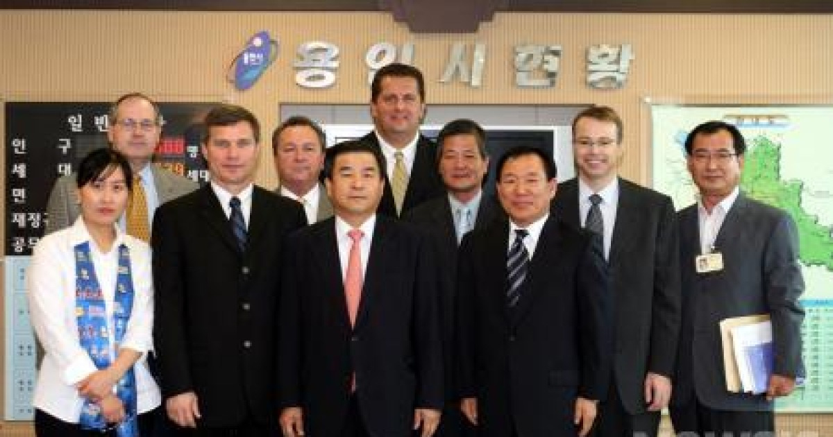 서정석 용인시장, 봄바디어사 레이 베틀러 사장 접견