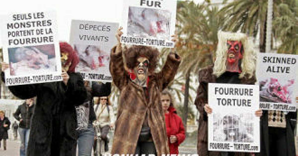 FRANCE INTERNATIONAL PROTEST AGAINST FUR TRADE IN NICE