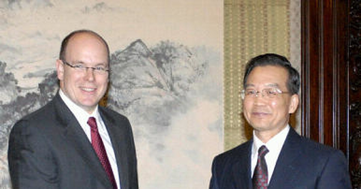 CHINA PRINCE ALBERT II OF MONACO VISITS