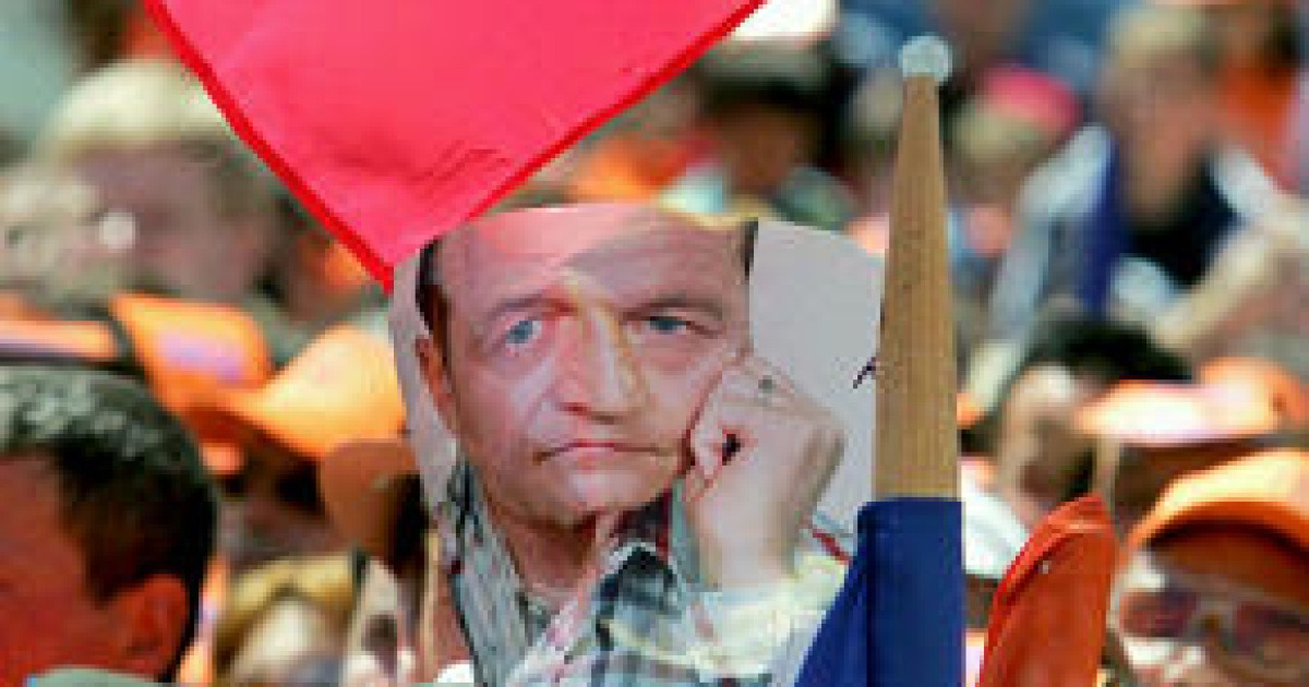 ROMANIA REFERENDUM FOR IMPEACHED PRESIDENT TRAIAN BASESCU