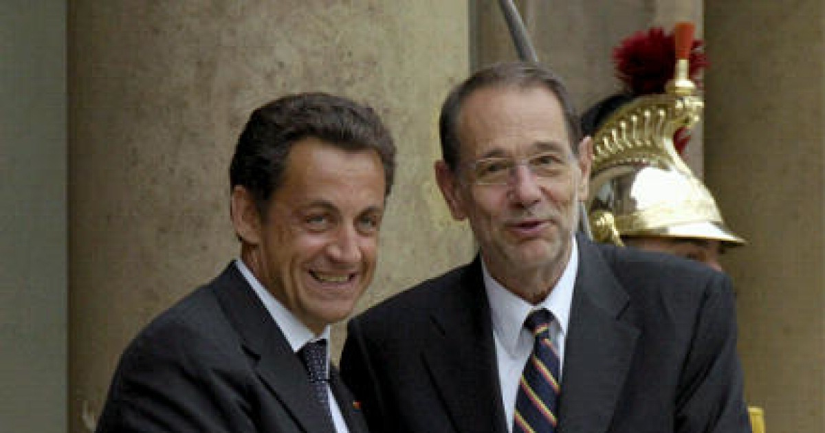 FRANCE EU JAVIER SOLANA VISITS PRESIDENT SARKOZY