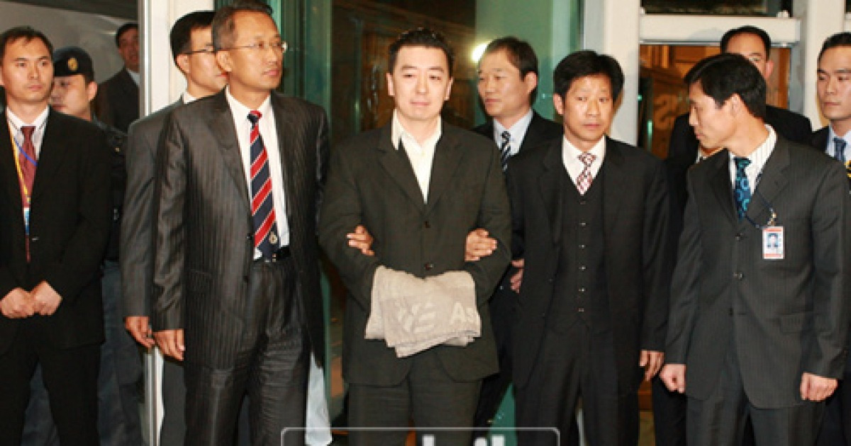 [md포토] Bbk 의혹 김경준 씨 질문에 묵묵부답