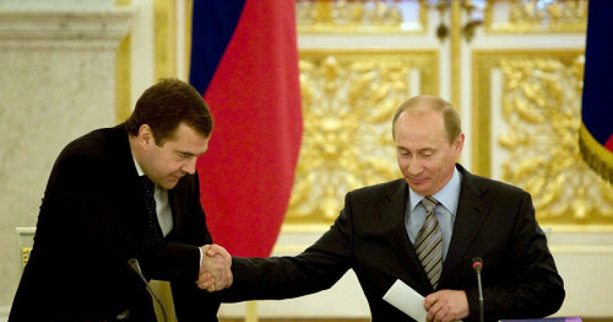 Russian Putin Medvedev (AP)