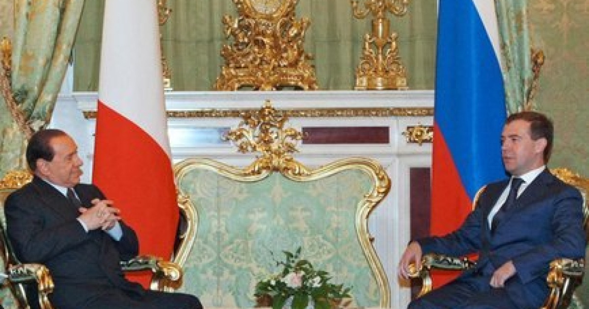 RUSSIA ITALY MEDVEDEV BERLUSCONI DIPLOMACY