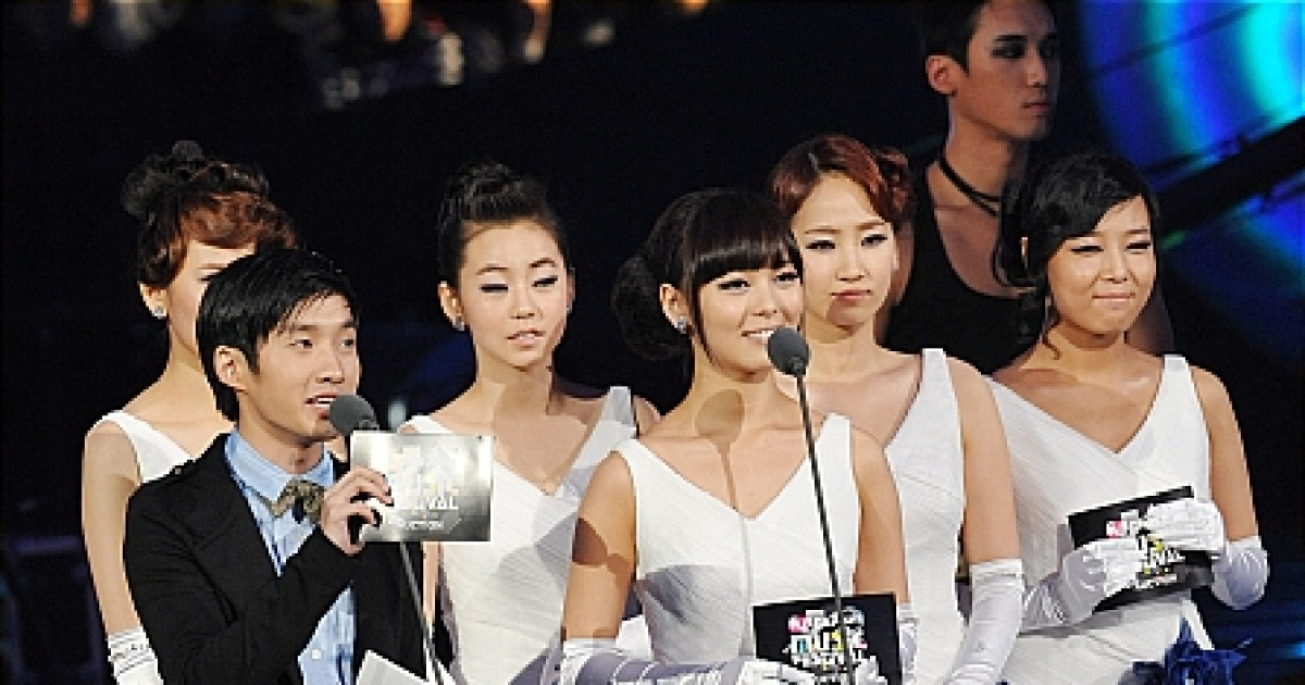 2008 MKMF 시상자로 나온 류덕환-원더걸스