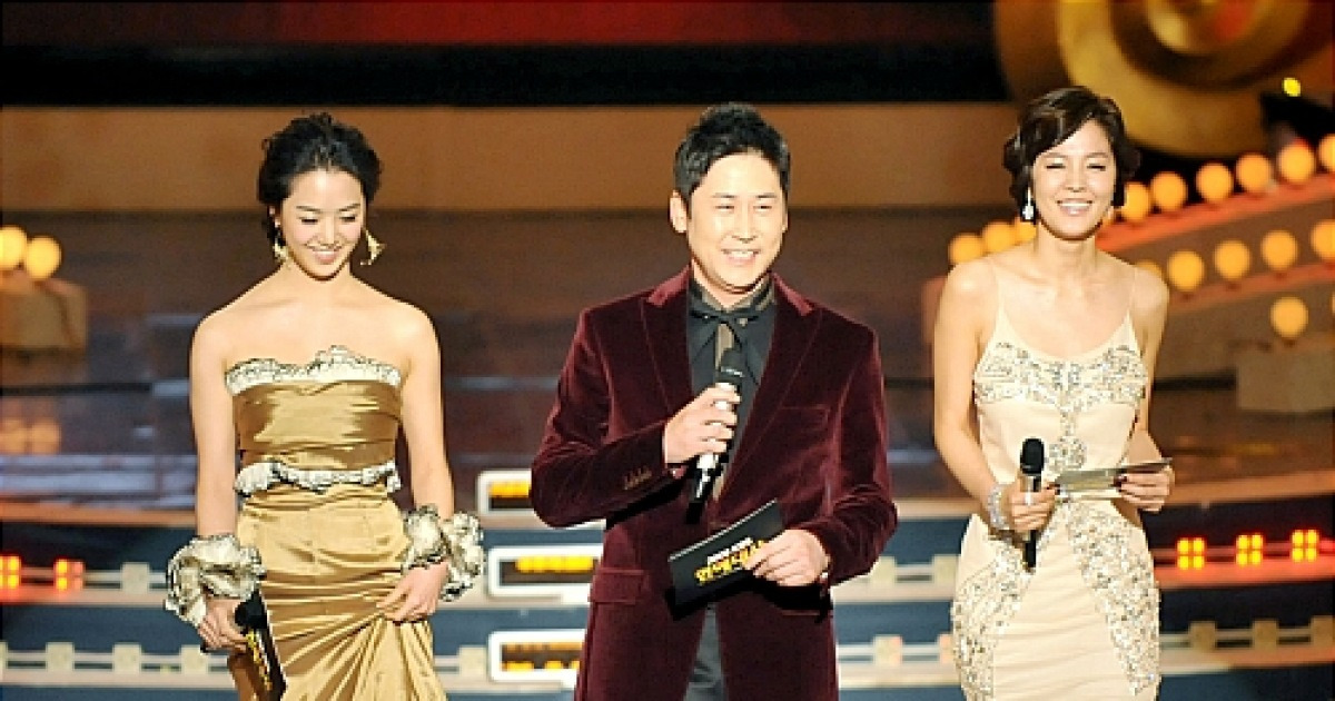 '2008 KBS 연예대상' 사회자 신동엽, 이지애, 김성은