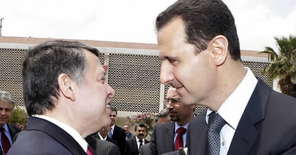 SYRIA JORDAN KING ABDULLAH ASSAD