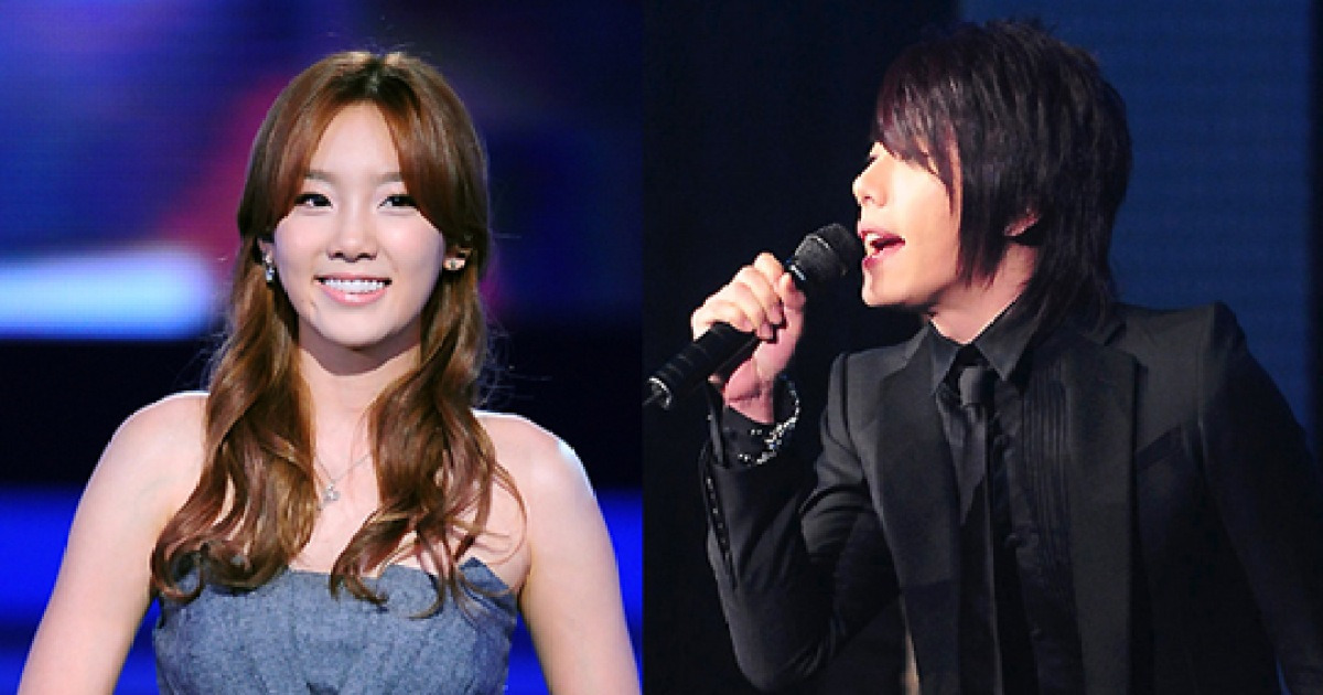 박효신, 태연과 깜짝 입맞춤