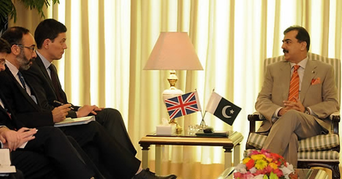 PAKISTAN BRITAIN MILIBAND DIPLOMACY