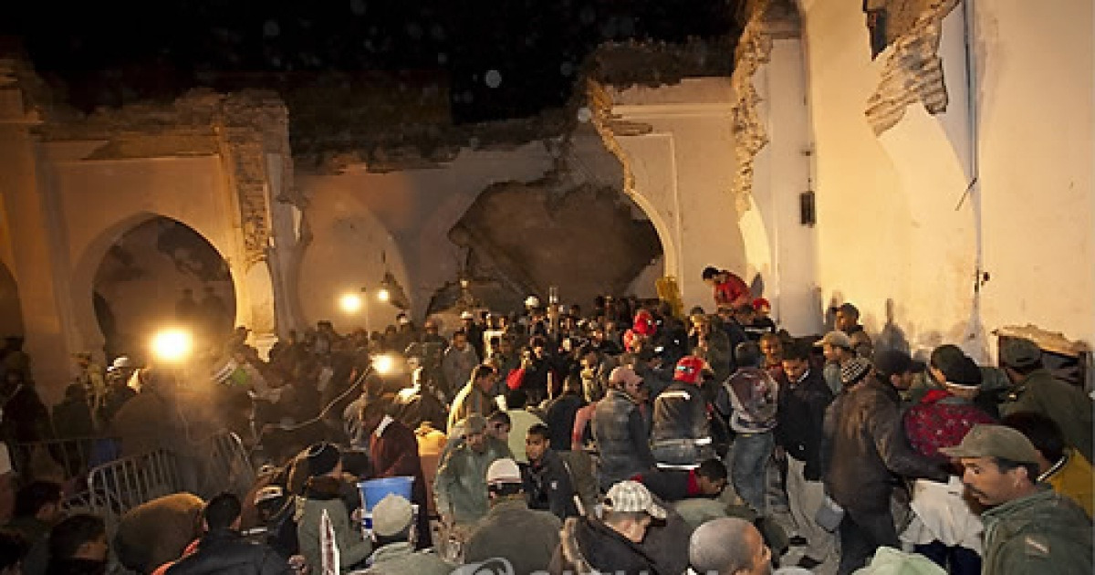 MOROCCO MINARET COLLAPSE