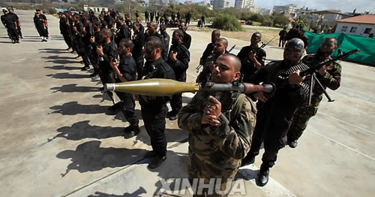 GAZA-HAMAS POLICEMEN-TRAINING