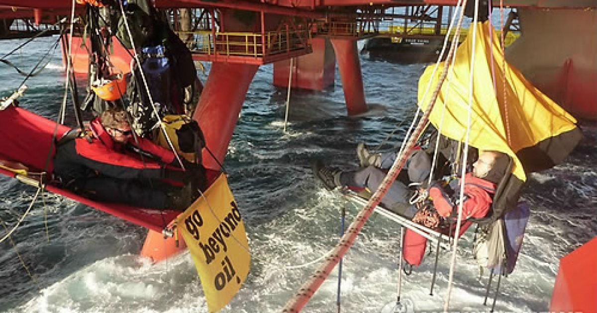 GREENLAND GREENPEACE OIL EXPLORATION PROTEST