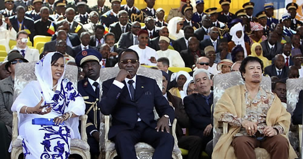 CHAD INDEPENDENCE 50TH ANNIVERSARY LEADER GADDAFI VISITS
