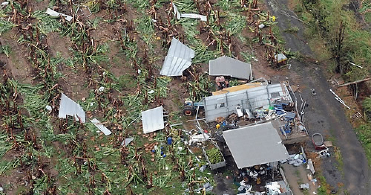 AUSTRALIA CYCLONE YASI AERIALS
