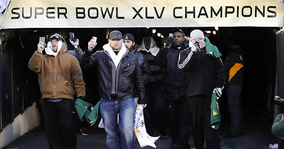 USA AMERICAN FOOTBALL PACKERS SUPER BOWL CELEBRATION