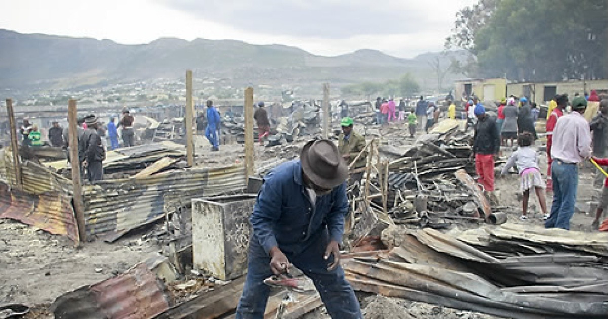 SOUTH AFRICA SHACK FIRE