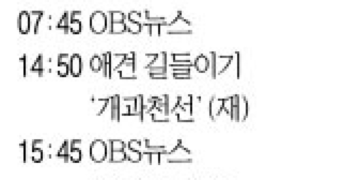 [6일 서울신문 STV·OBS·EBS]