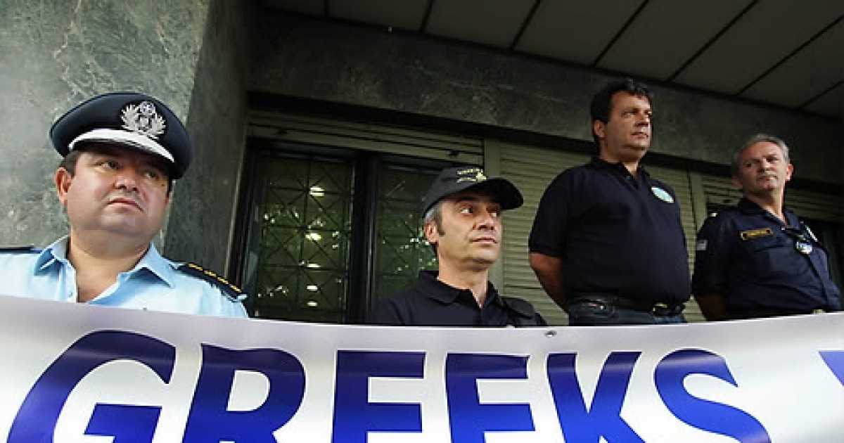 GREECE POLICEMEN PROTEST