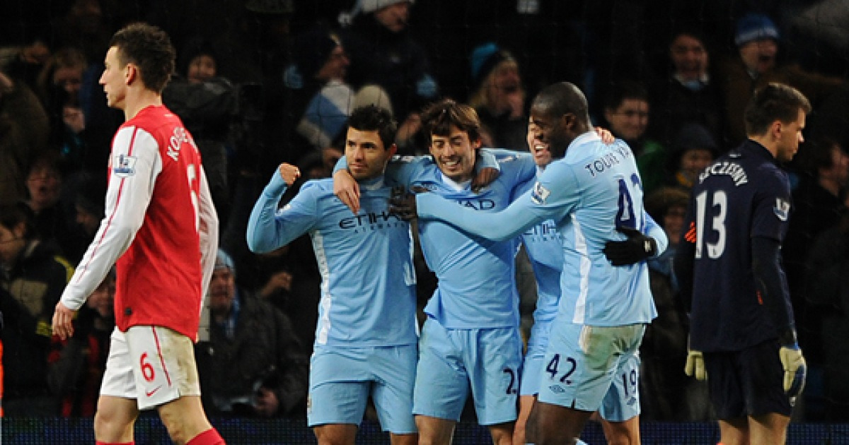 [EPL 16R] '박주영 제외' 아스널, 맨시티 원정에서 0-1패배..맨시티 선두 복귀