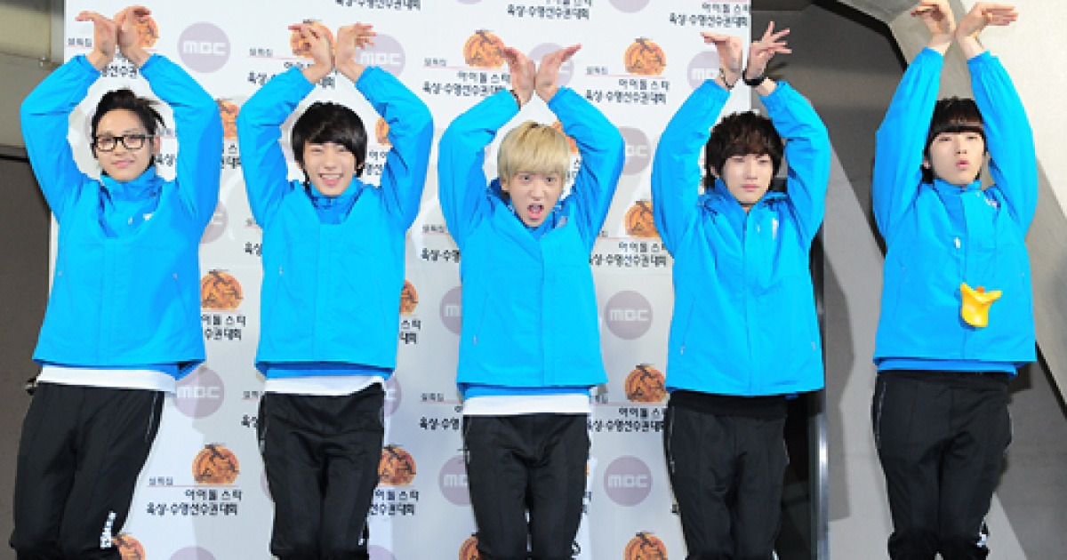 [mk포토] B1A4, '독특한 세리모니'