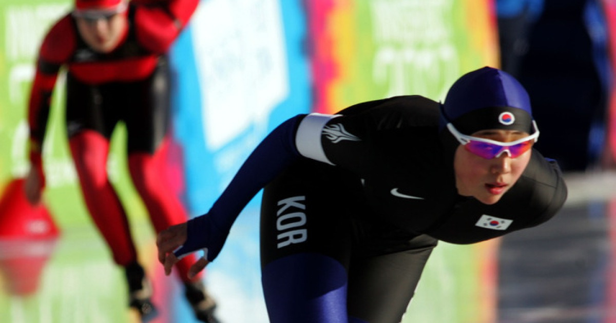 청소년동계올림픽 스피드스케이팅여자1500m 1위 - 장미선수 대회2관왕