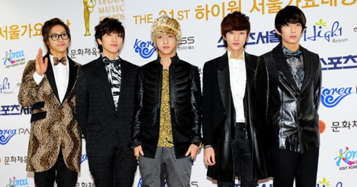 [MD포토] B1A4 '첫번째로 왔어요'