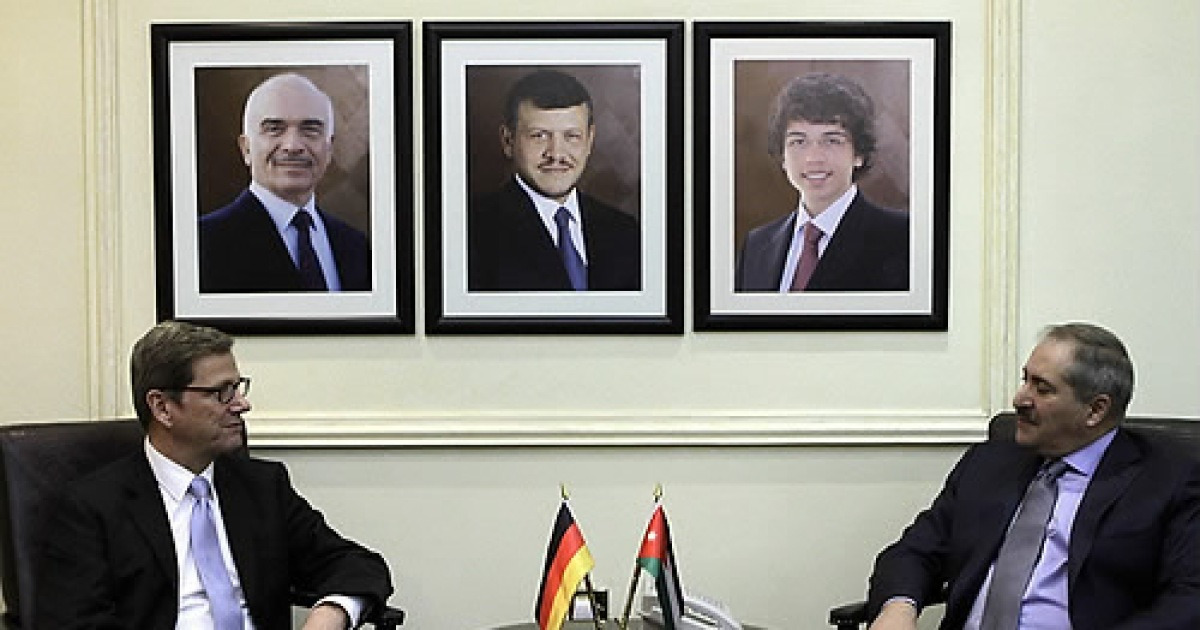JORDAN GERMANY FOREIGN MINISTER WESTERWELLE VISIT