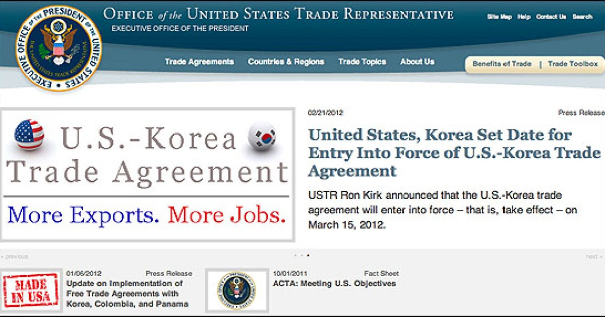 "한국정부, 총선 때문에 FTA 발표 서둘러"