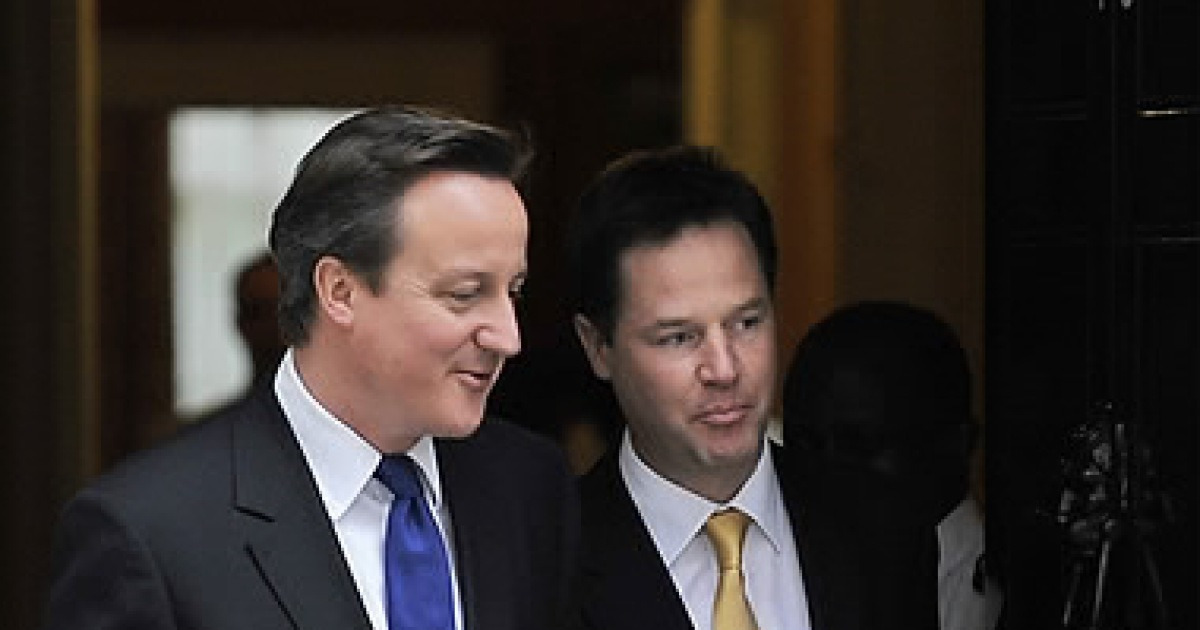 BRITAIN CAMERON CLEGG COALITION
