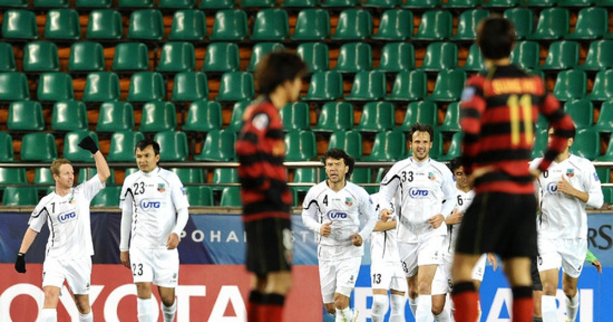 포항, ACL 16강 좌절..부뇨드코르에 0-1 충격패 '조 3위'