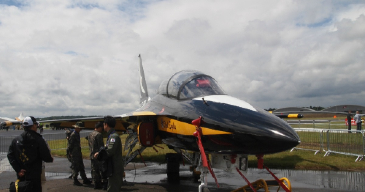 첫 해외에어쇼 참가한 블랙이글스 T-50B