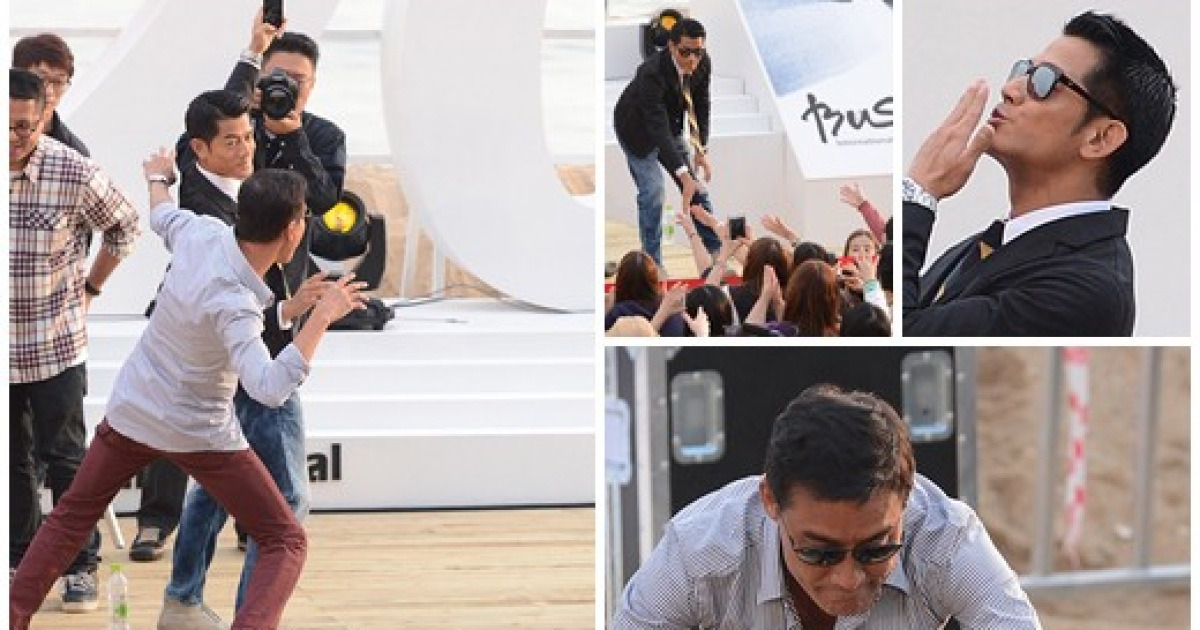 [BIFF 17th] "셀카·손키스·악수"..양가휘·곽부성, 폭풍 팬서비스