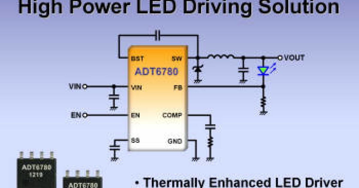 에이디텍, 고전력 LED 구동칩 'ADT6780' 출시