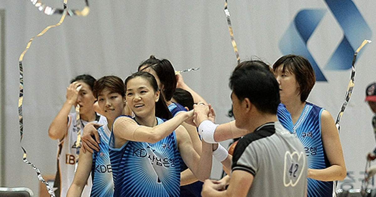 [mk포토] 이겼어요~ 박수로 승리를 자축하는 KDB 선수들