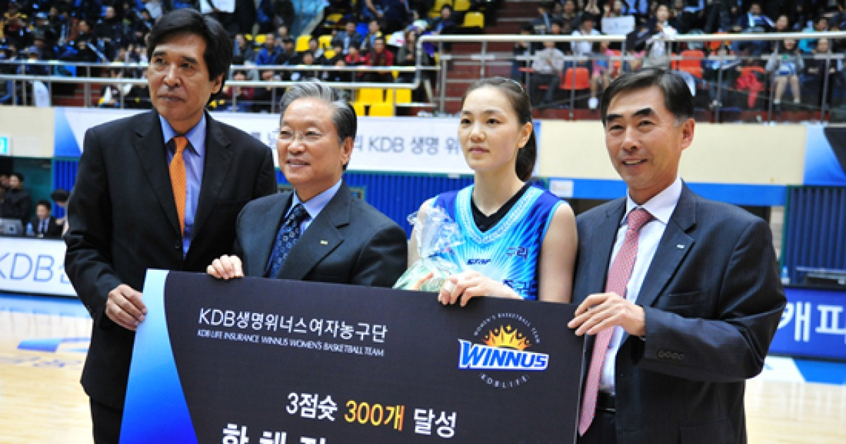 [WKBL] 한채진, 3점슛 300개 달성
