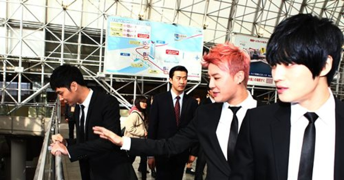 [포토] 'KBEE 2012' JYJ, 장관 표창 받으러가요~ '한류스타의 꽃미모'