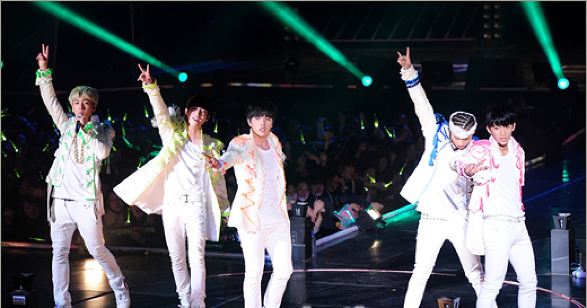 [MD포토] B1A4 '첫 콘서트, 신나게 놀아봐요'