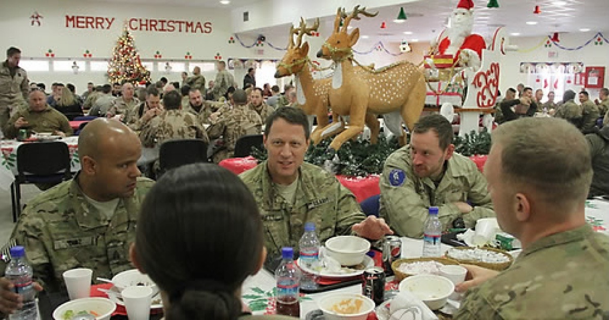 AFGHANISTAN CHRISTMAS NATO SOLDIERS CELEBRATE