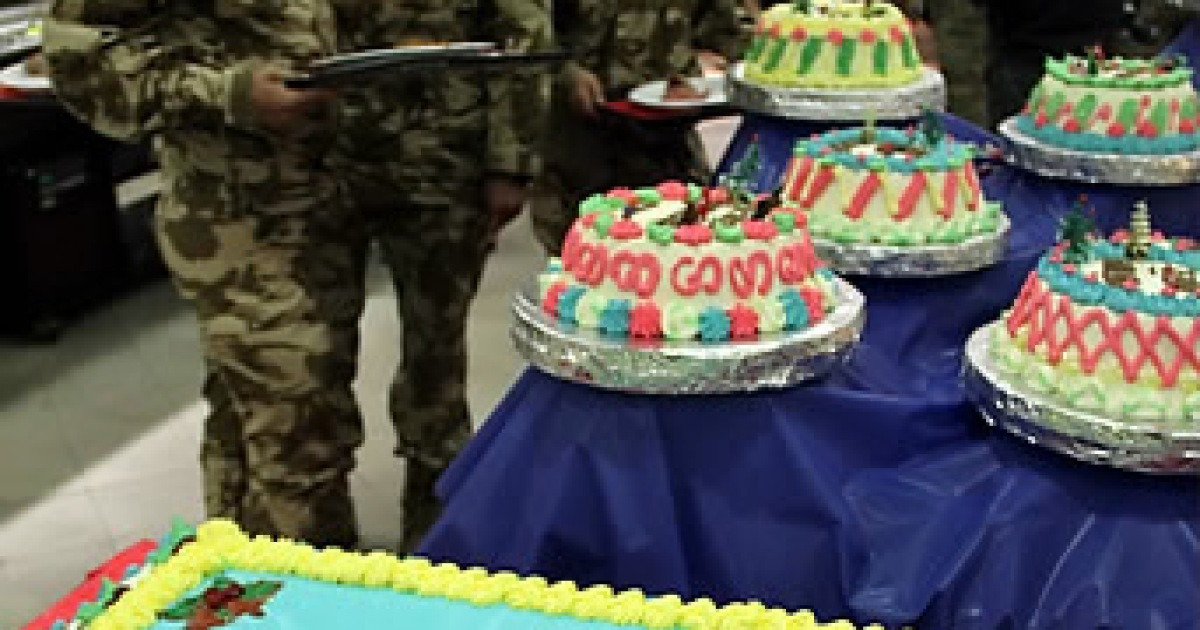 AFGHANISTAN CHRISTMAS NATO SOLDIERS CELEBRATE