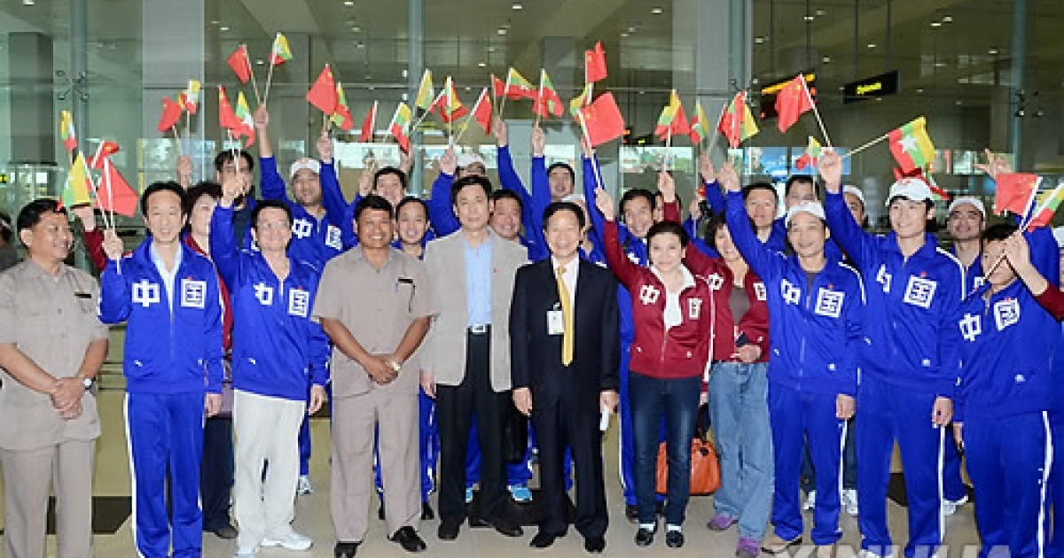 MYANMAR-YANGON-CHINESE COACH DELEGATION-ARRIVAL
