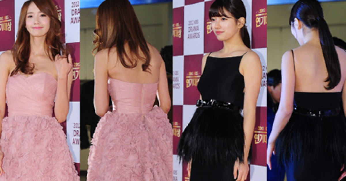 [TD영상] 아찔한 반전드레스 수지 vs 볼륨감 충만 윤아 (KBS 연기대상)