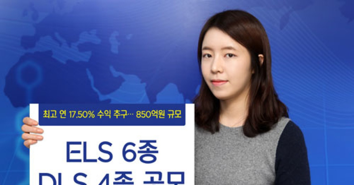 KDB대우증권, ELS 6종·DLS 4종 공모..최고 연 17.50%
