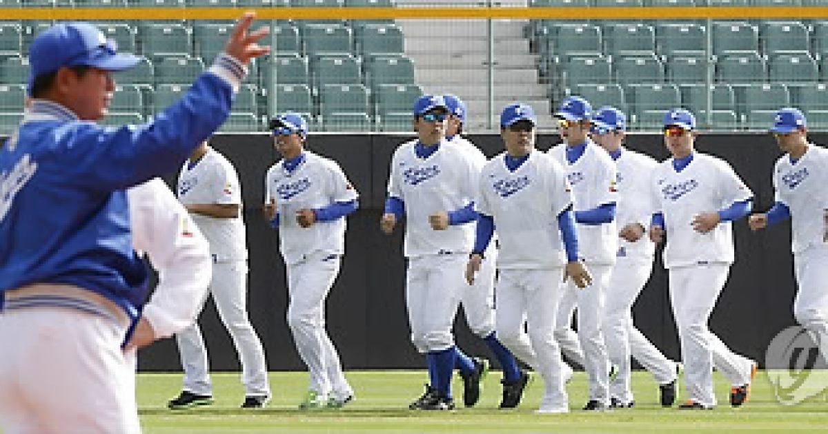 몸 푸는 WBC 야구 대표팀