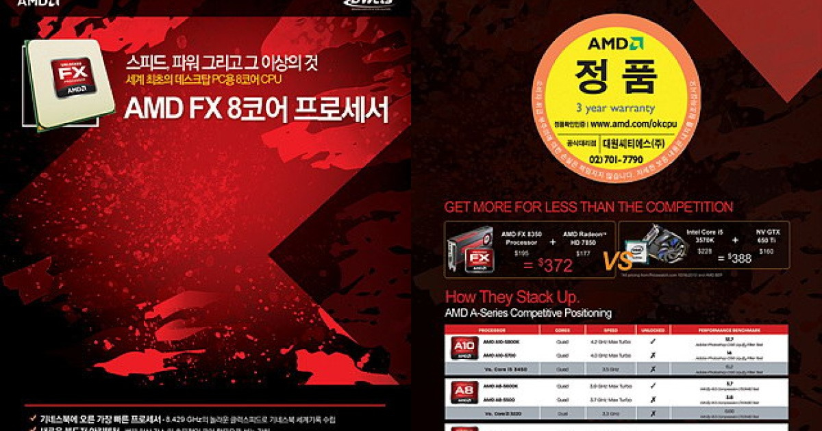 대원CTS, AMD FX8300과 FX4300 멀티팩 버전 출시