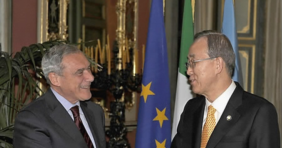 ITALY UNITED NATIONS DIPLOMACY BAN VISIT