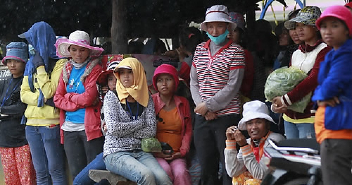 CAMBODIA GARMENT FACTORY PROTEST